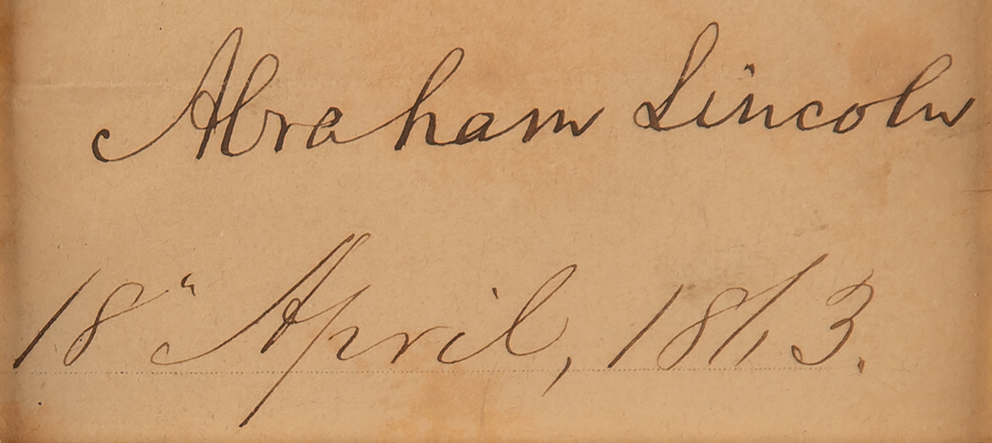 Abraham Lincoln Signature as President (1863) | RR Auction