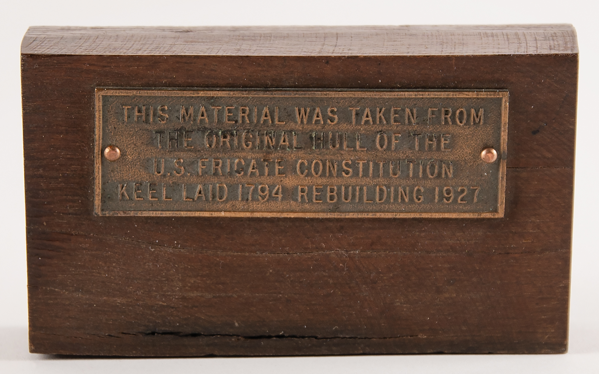 USS Constitution 1927 Restoration Hull Wood | RR Auction