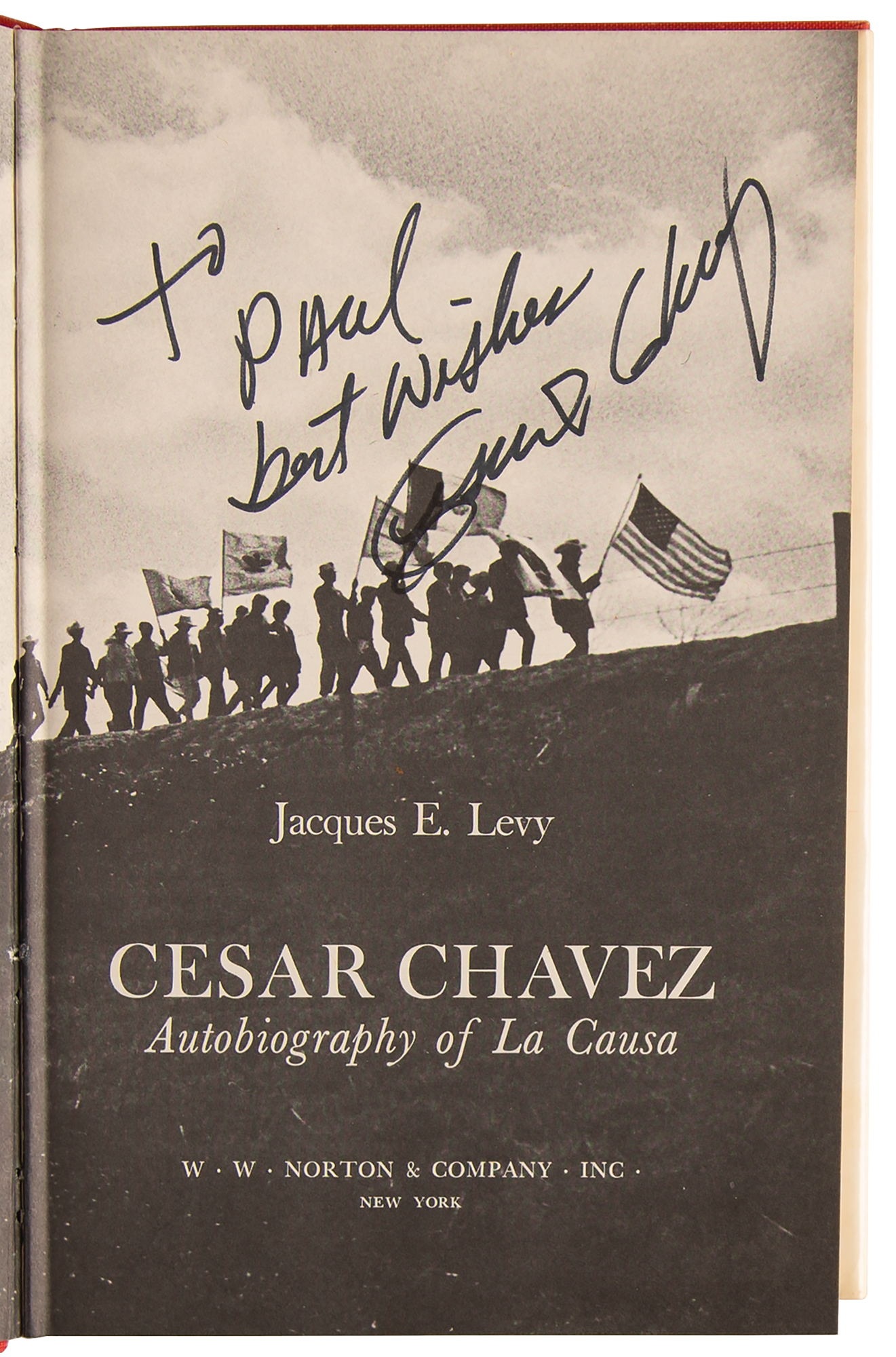 Cesar Chavez Signed Book - Autobiography of La Causa | RR Auction