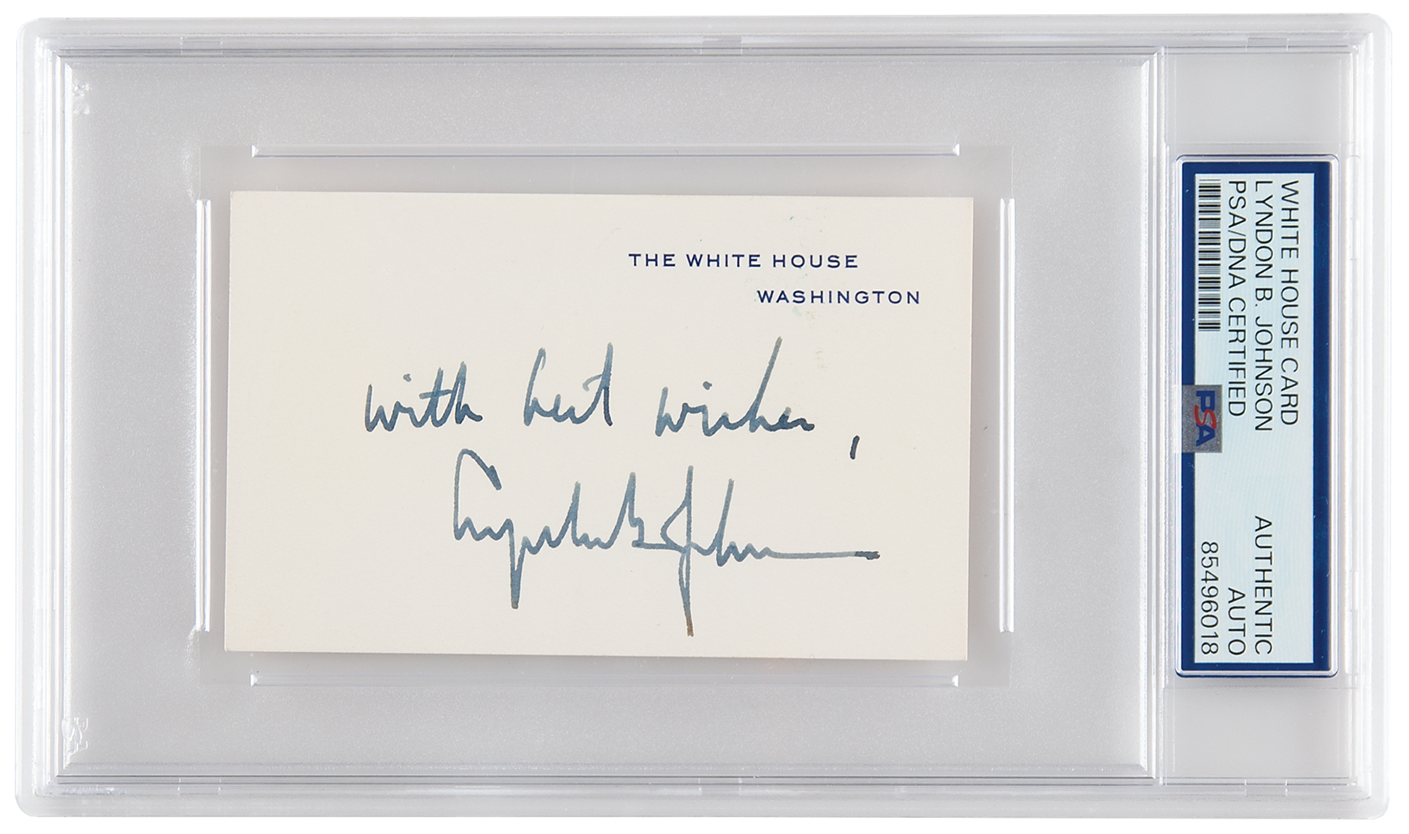 Lyndon B. Johnson Signed White House Card | RR Auction