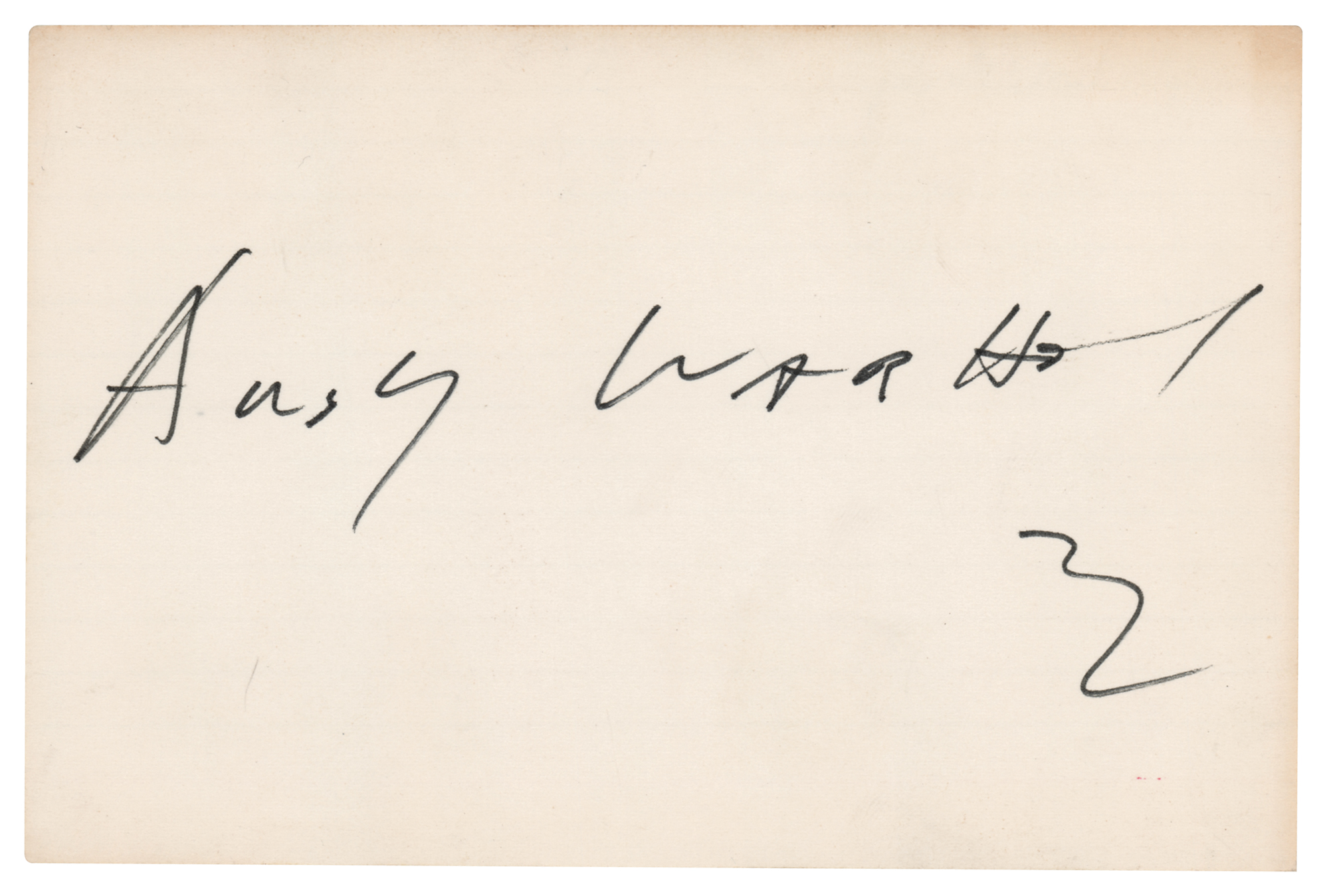 Andy Warhol Signature | RR Auction