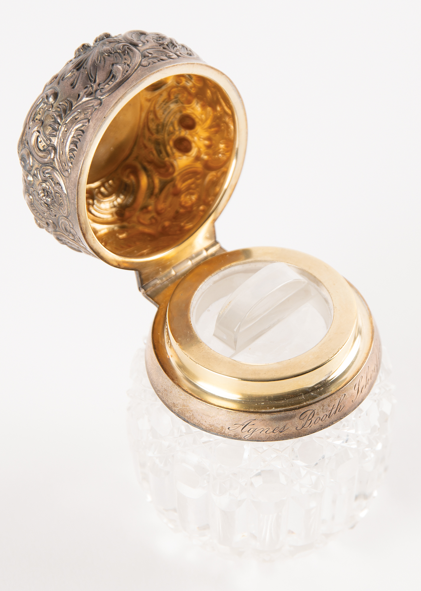Agnes Booth's Crystal-and-Silver Perfume Jar | RR Auction