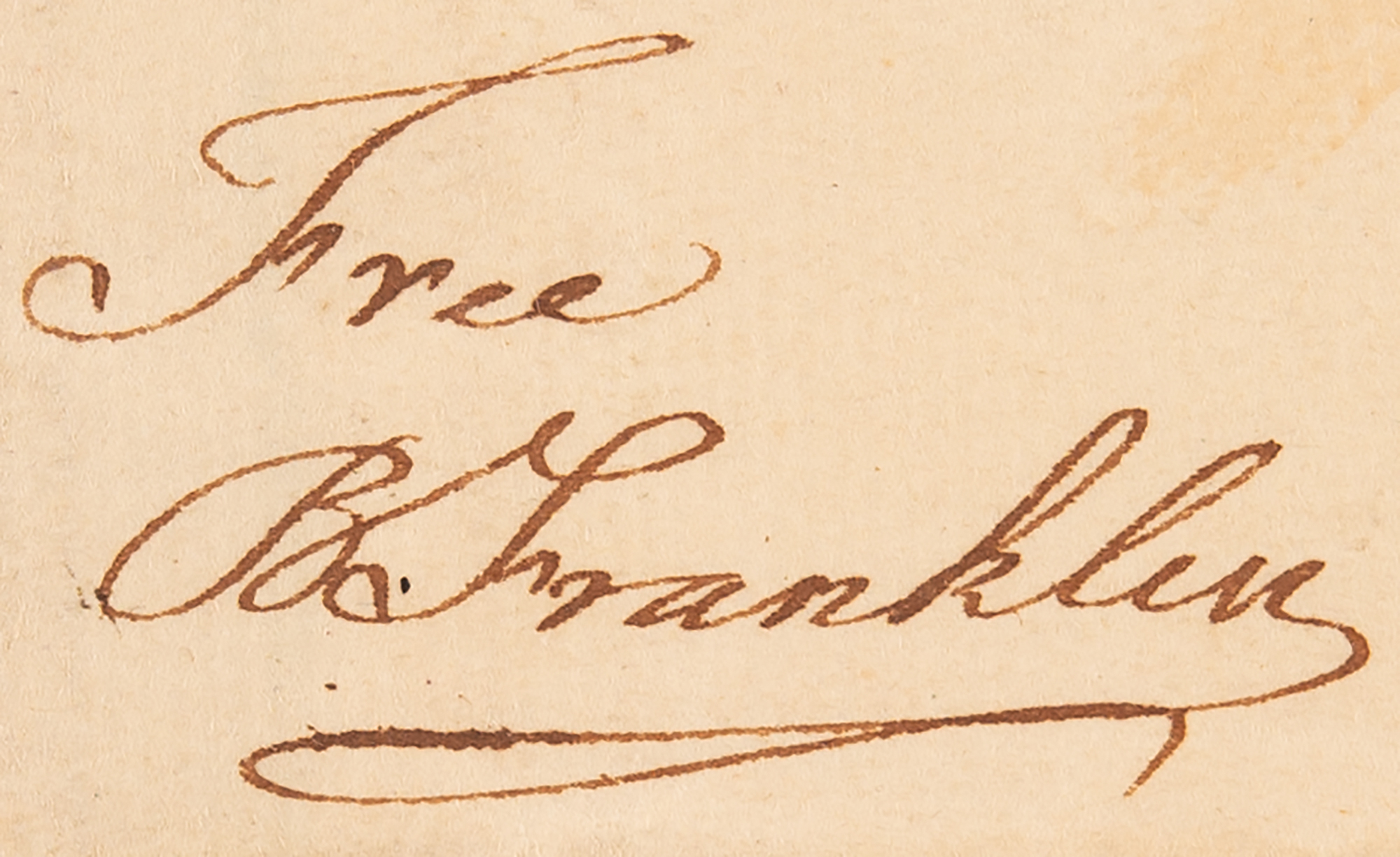 Benjamin Franklin Signed Free Frank (1763) | RR Auction
