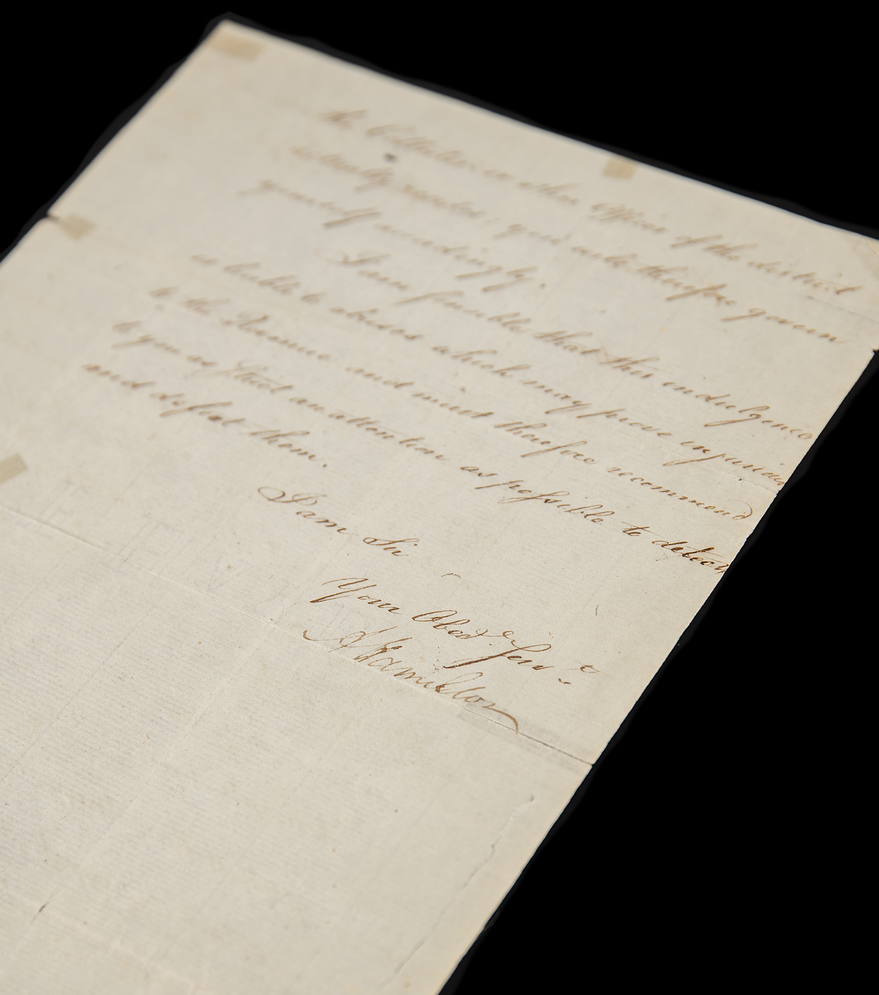 Alexander Hamilton Letter Signed as Treasury Secretary on Customs