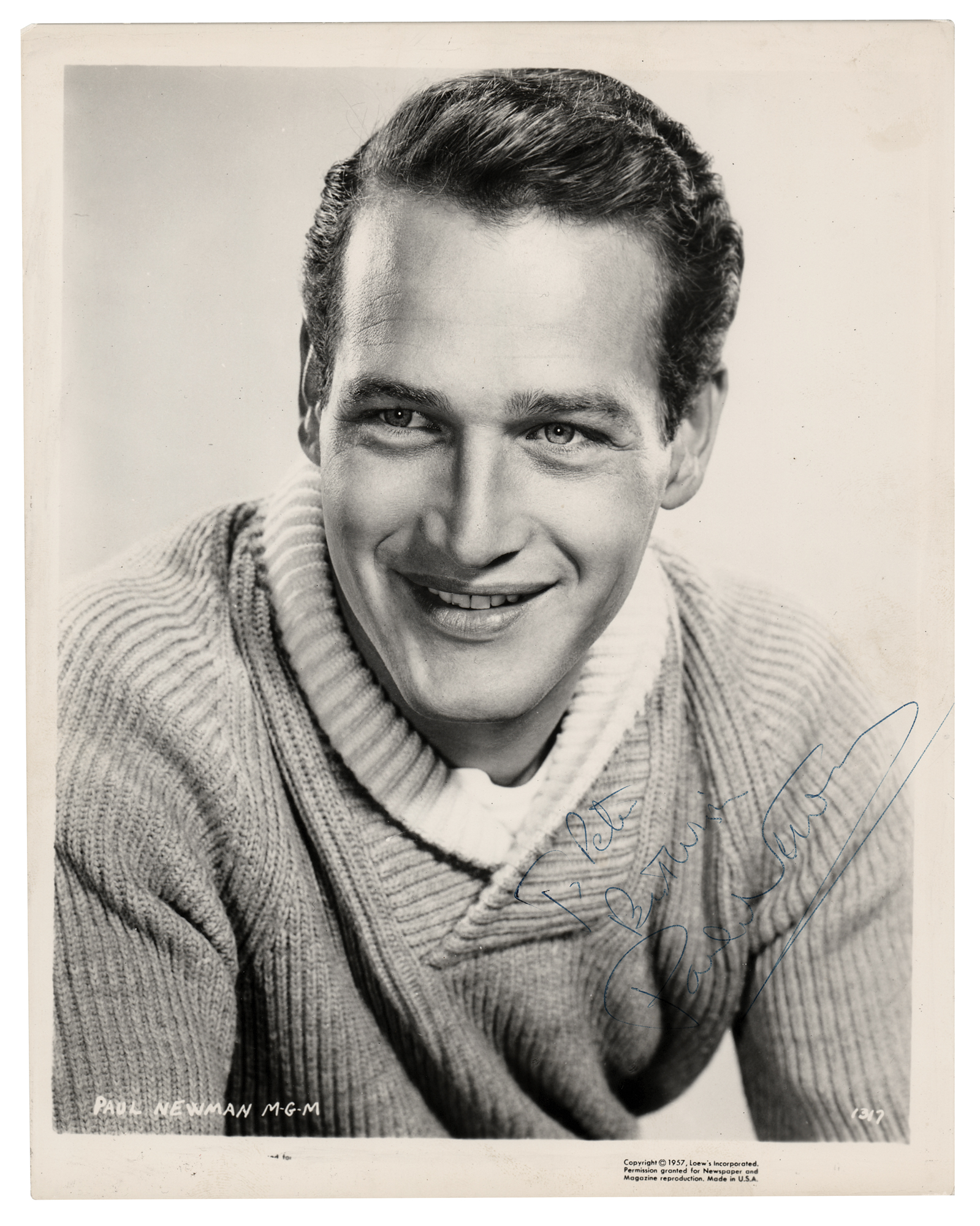 Paul Newman Signed Photograph | RR Auction