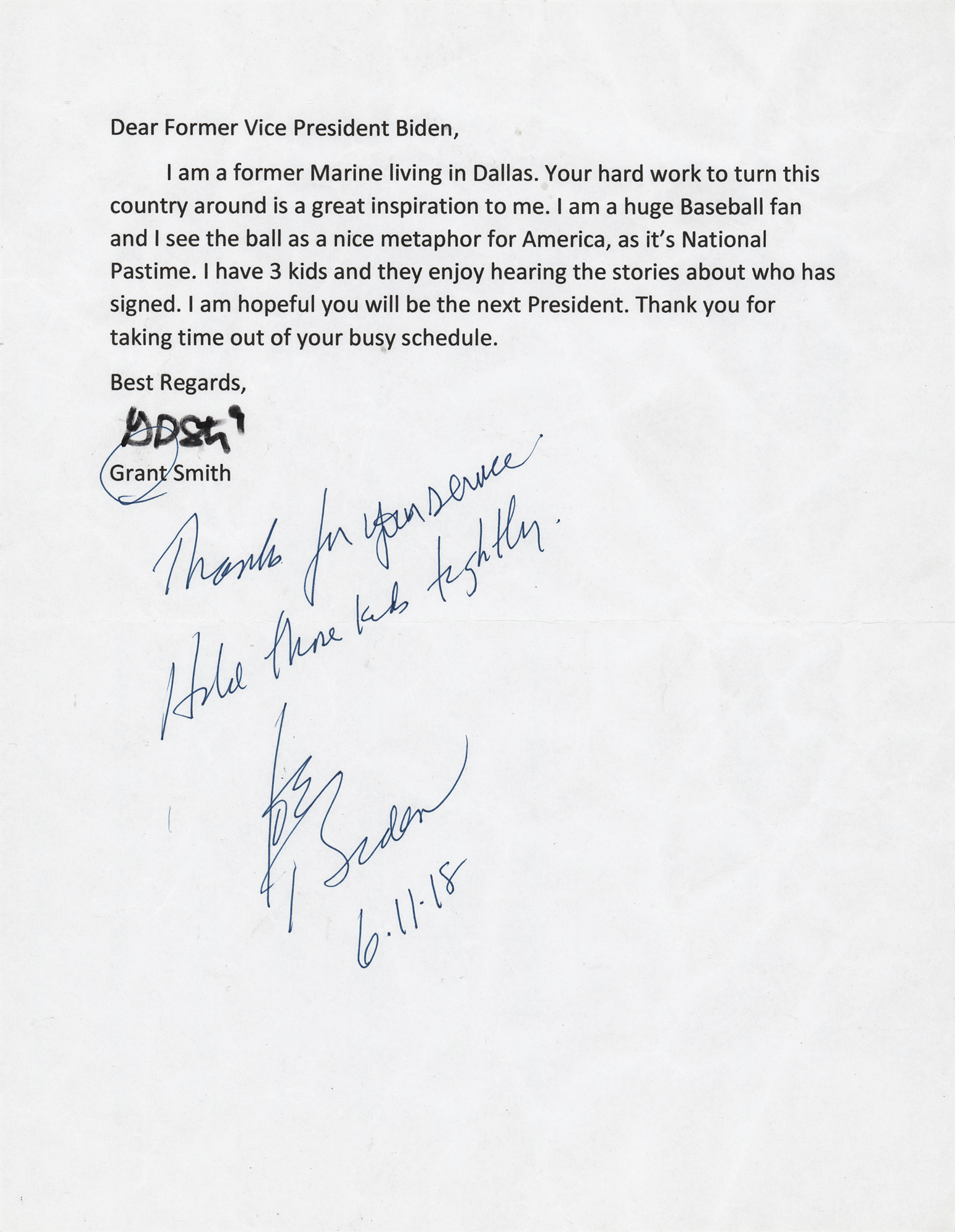 Joe Biden Autograph Note Signed | RR Auction