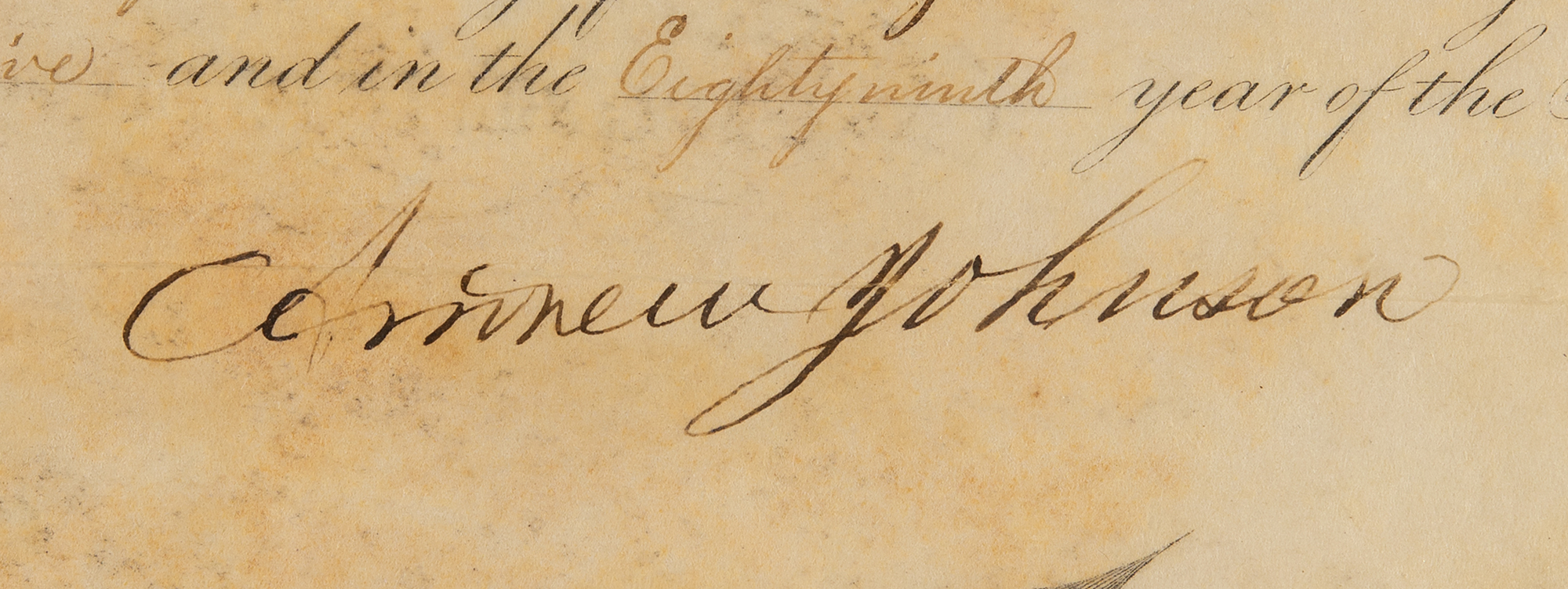 President Andrew Johnson Approves a Captainship for “gallant