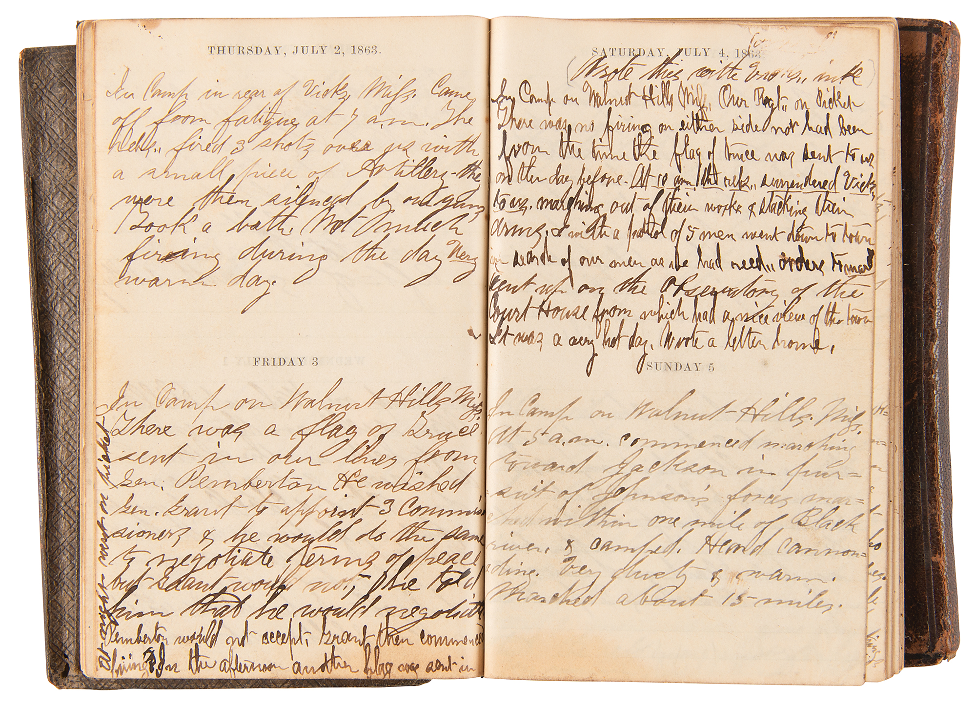 Civil War: John W. Wilbur Diary and Letter Collection with Vicksburg