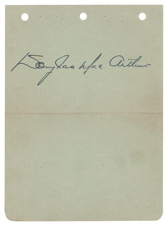 Douglas MacArthur Signature | RR Auction