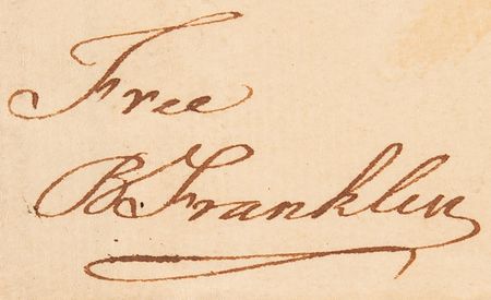 Benjamin Franklin Signed Free Frank (1763) | RR Auction