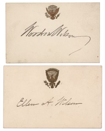 Woodrow and Ellen Wilson Signatures | RR Auction