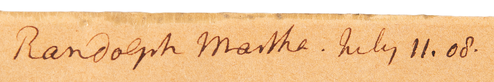 Thomas Jefferson Polygraph Letter as President to His Daughter,