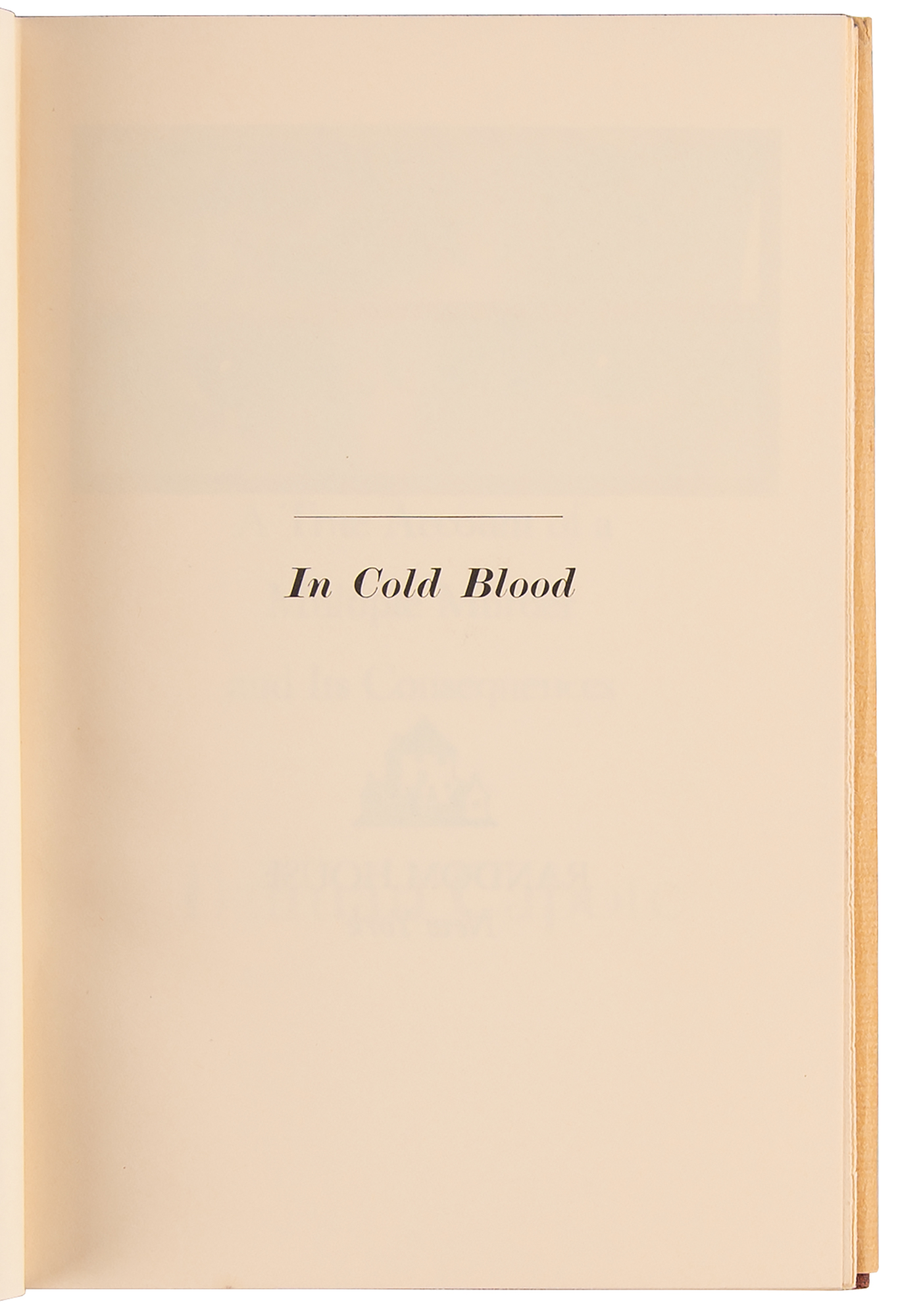 Truman Capote: In Cold Blood (First Edition) | RR Auction