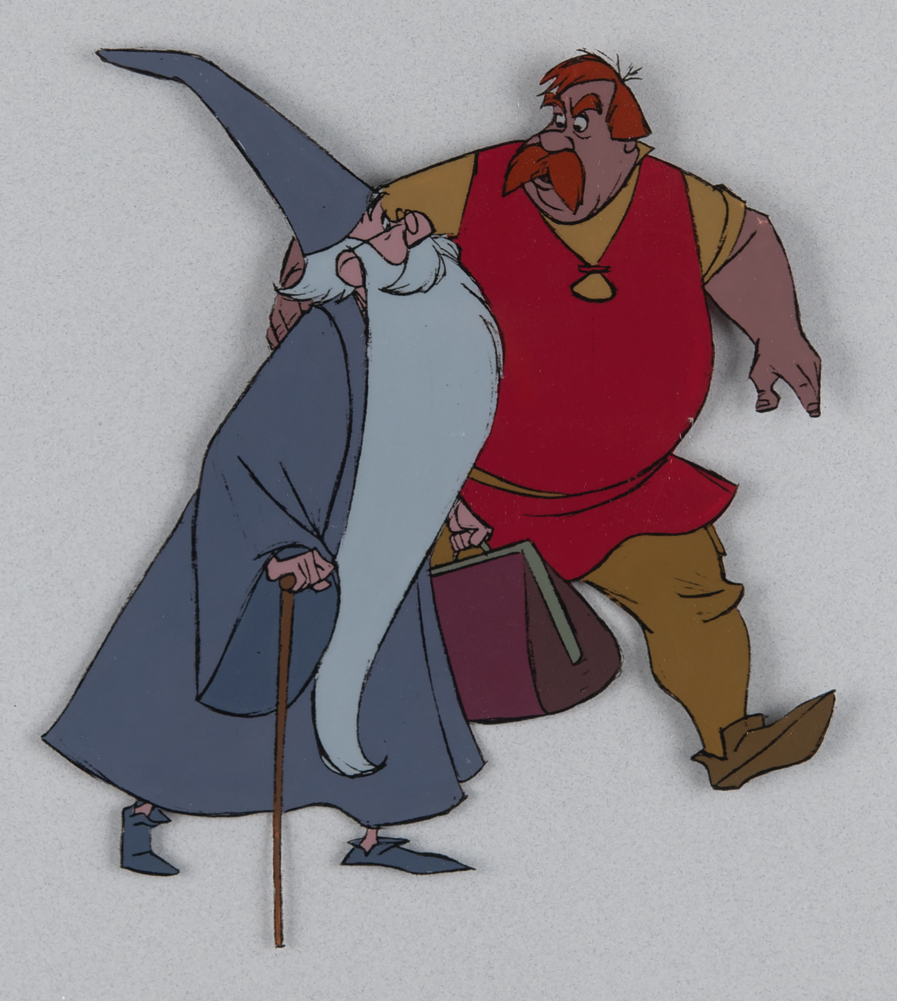 Merlin and Sir Ector production cel from The Sword in the Stone | RR