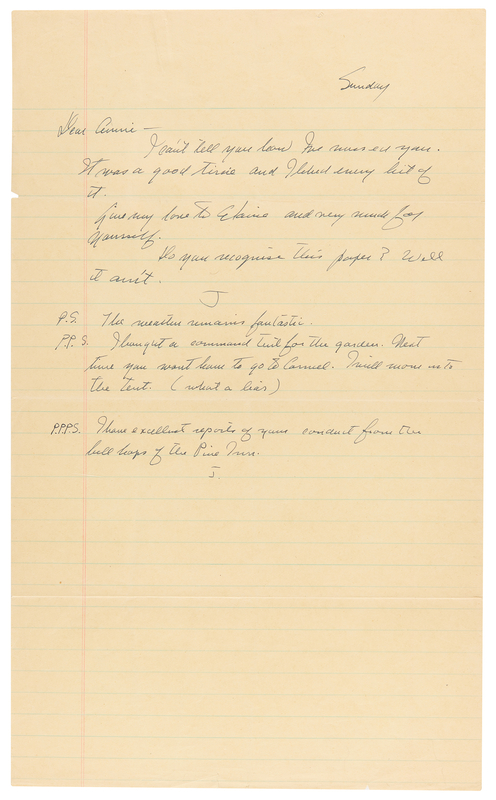 John Steinbeck Archive of (9) Autograph Letters Signed to Actress Ann