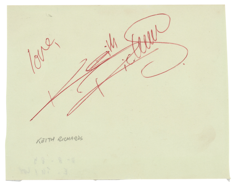 Rolling Stones: Keith Richards Signature | RR Auction