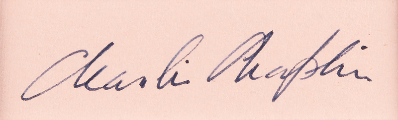 Charlie Chaplin Signature | RR Auction