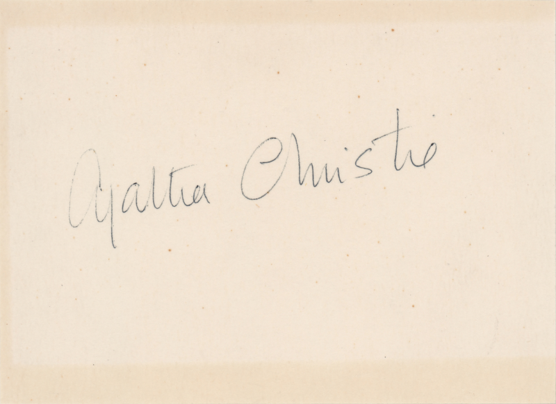 Agatha Christie Signature | RR Auction