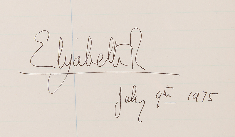 Queen Elizabeth II Signature Display | RR Auction