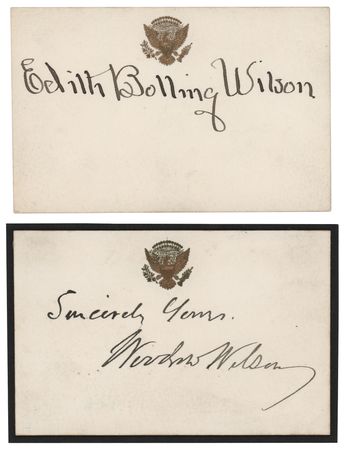 Woodrow and Edith Bolling Wilson Signatures | RR Auction