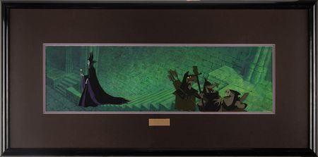 Maleficent and Goons production cels and Eyvind Earle panorama