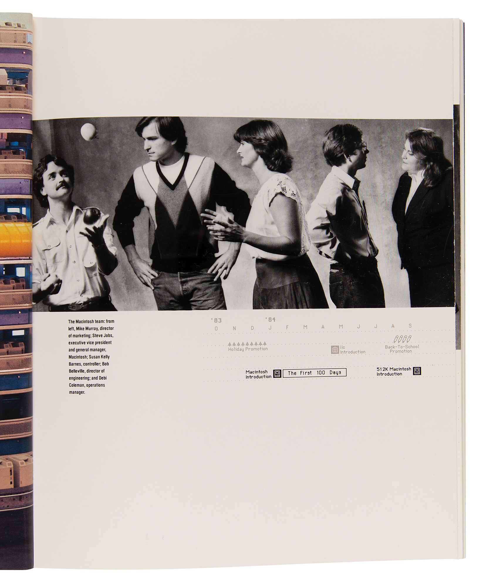 Apple 1984 Annual Report and (6) Photographs of Jim Henson, Maya Lin,