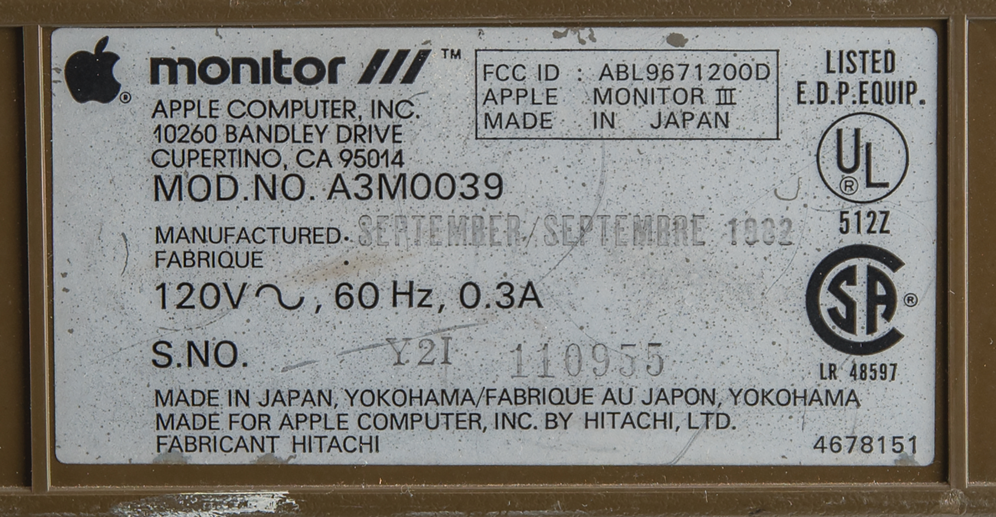 Apple III Computer with Apple III Monitor, (2) ProFile Hard Drives,