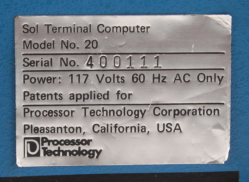 Processor Technology Sol-20 Terminal Computer and Helios II Disk