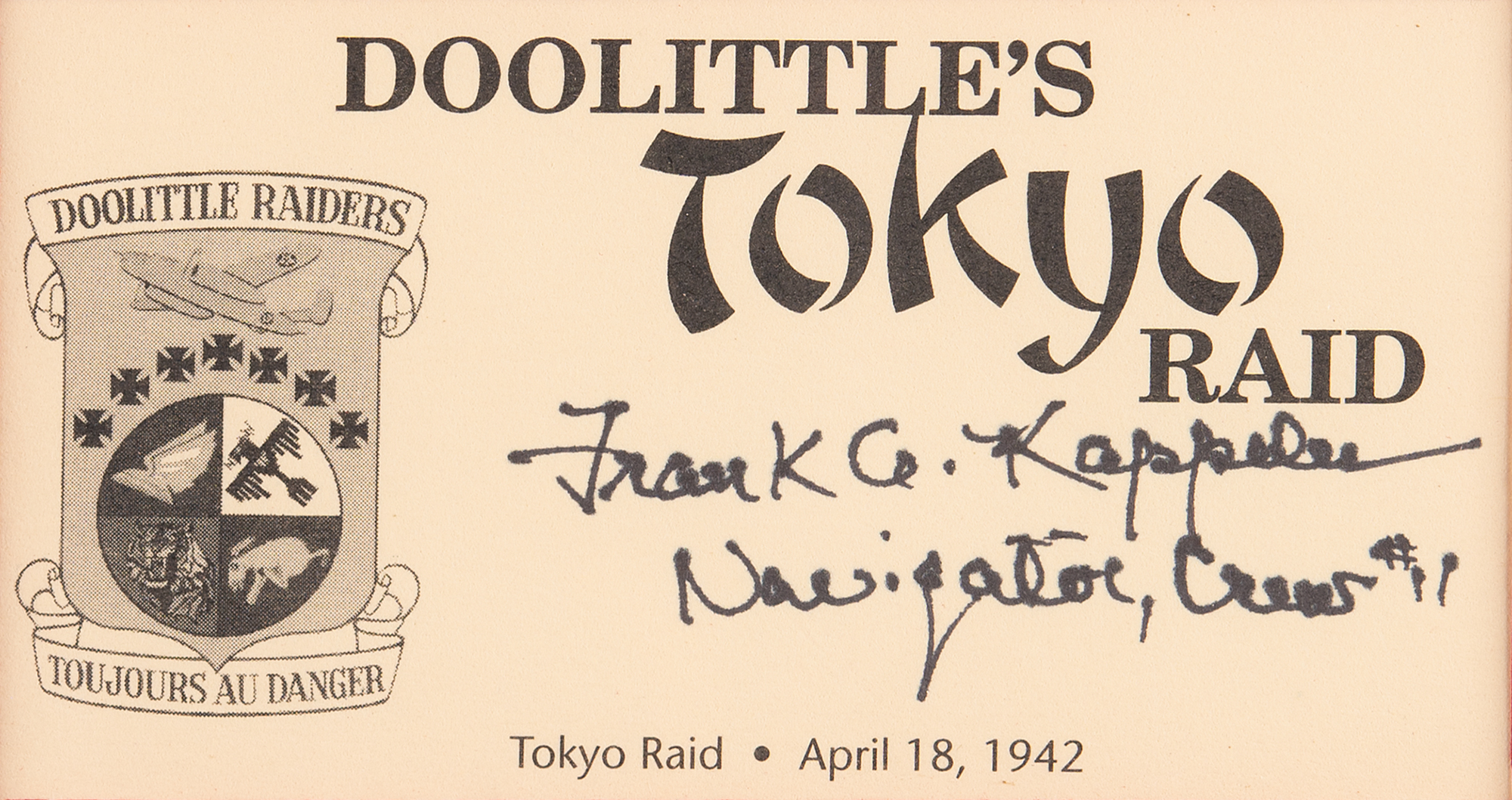 Doolittle Raiders (7) Signed Display | RR Auction