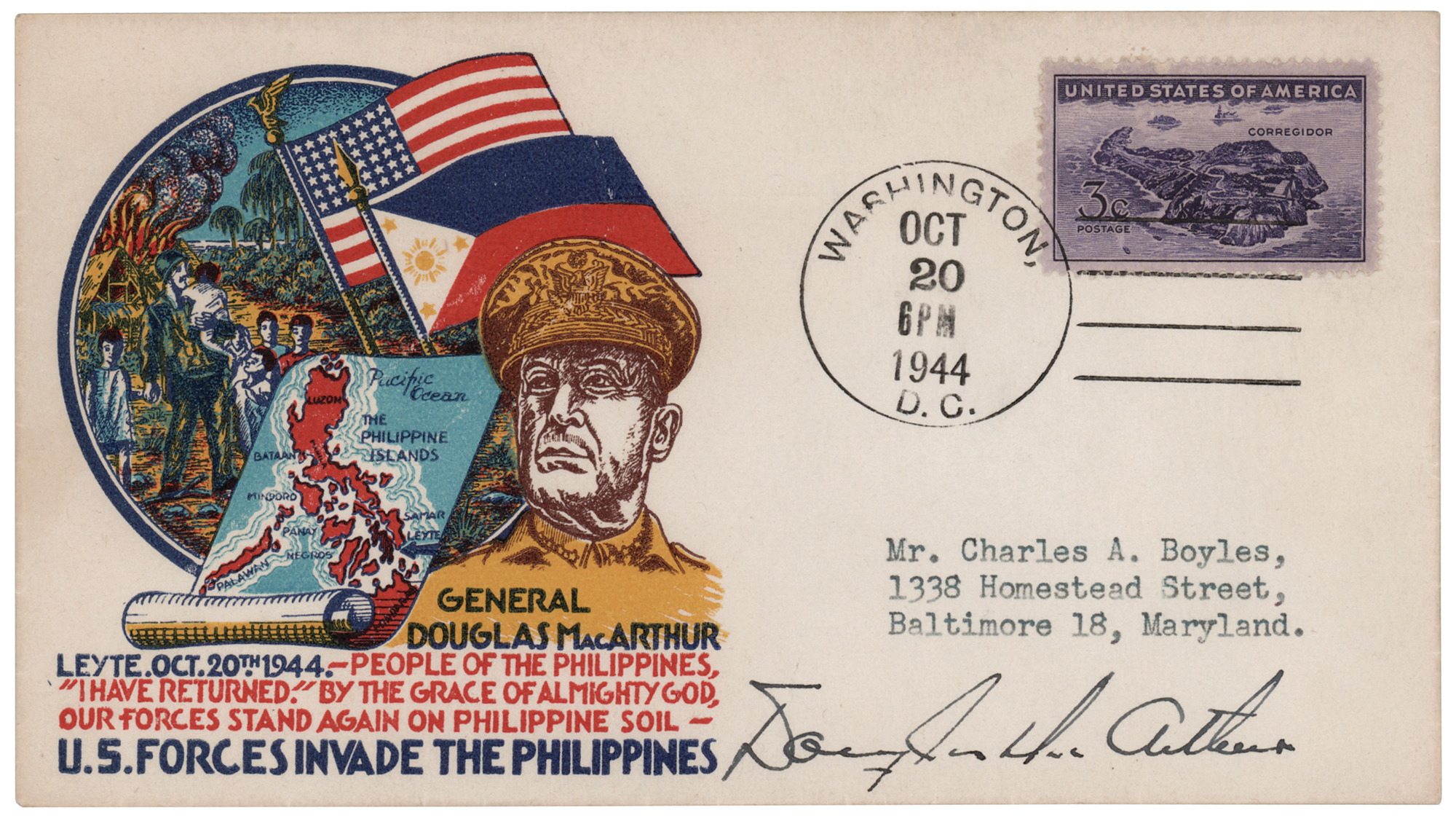 Douglas MacArthur Signed Commemorative Cover | RR Auction