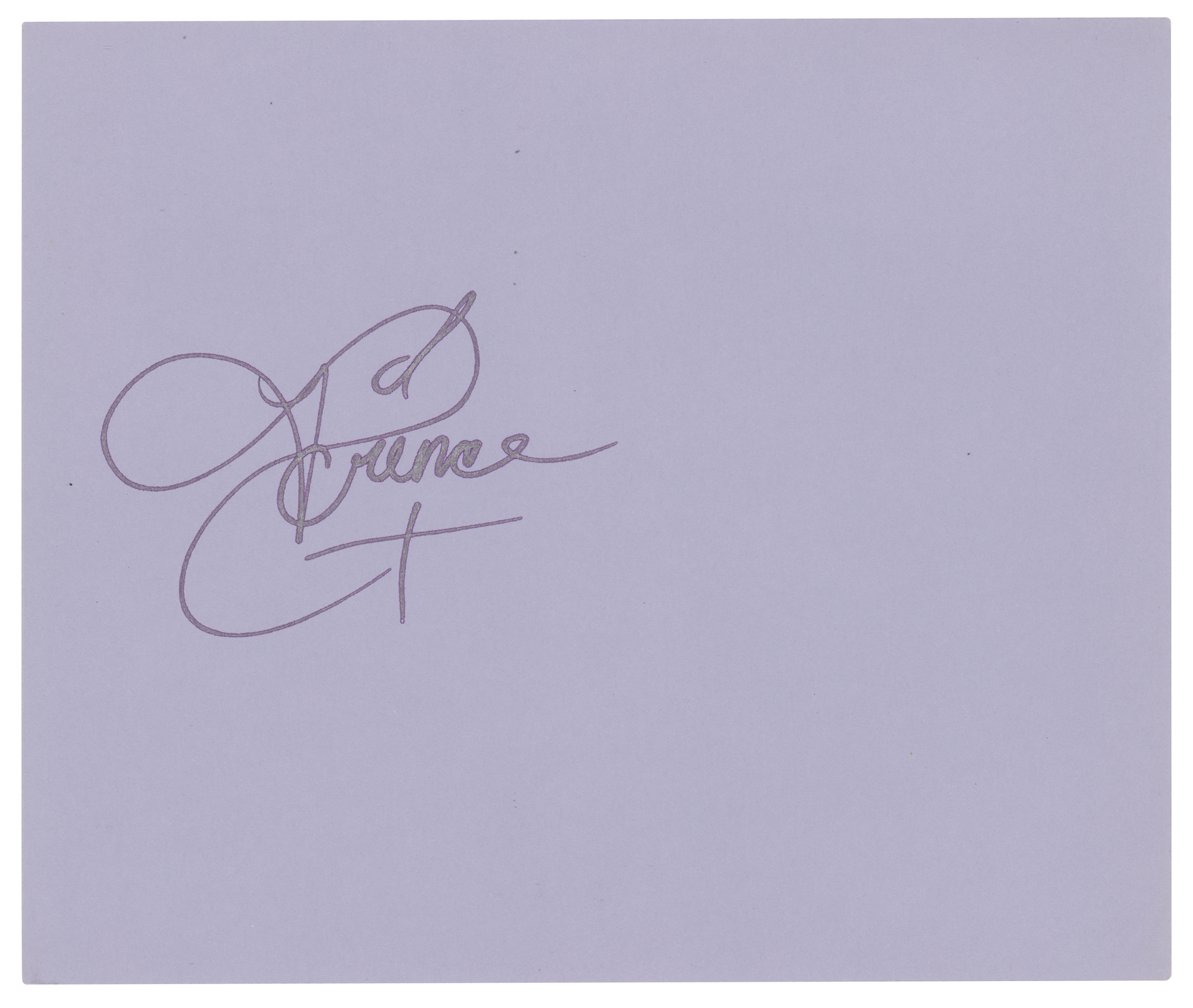 Prince Signature - Signed in Purple Ink on His 27th Birthday | RR