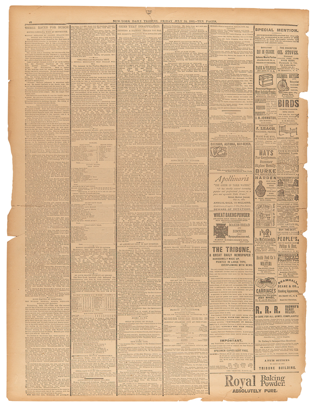 U. S. Grant: The New-York Tribune from July 24, 1885 - The Death of an