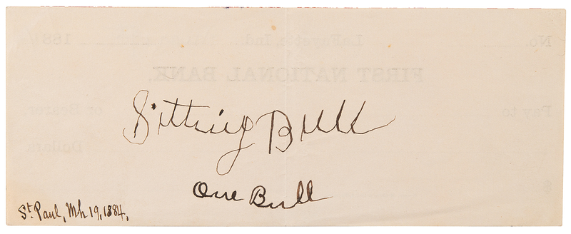 Sitting Bull and One Bull Signatures - Rare Autographs of the Sioux