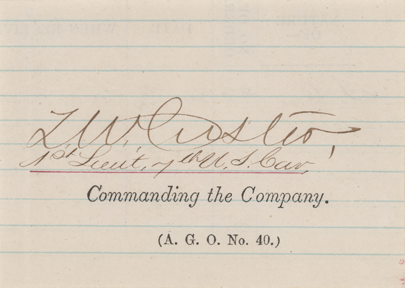 Little Bighorn: Thomas W. Custer Signature - Two-Time Medal of Honor