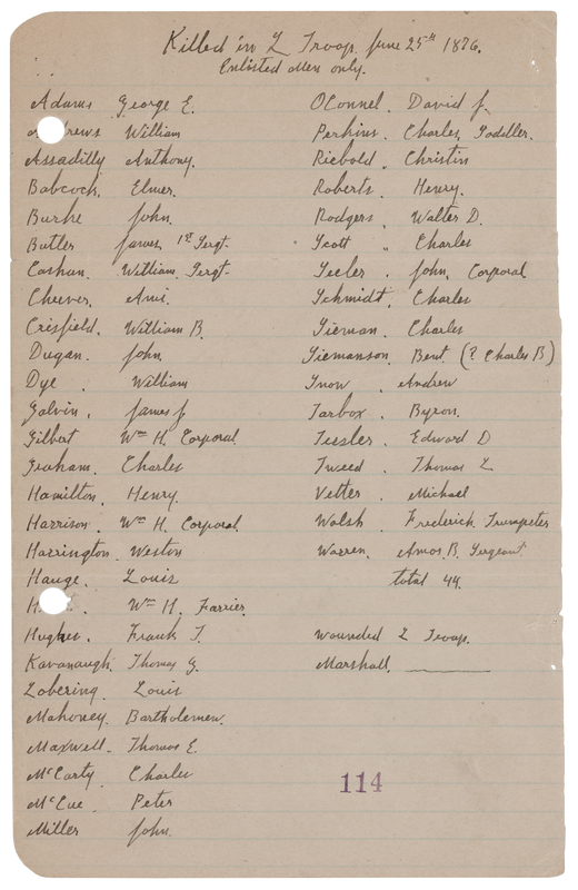 Little Bighorn: William O. Taylor Autograph Letter Signed on the Fate