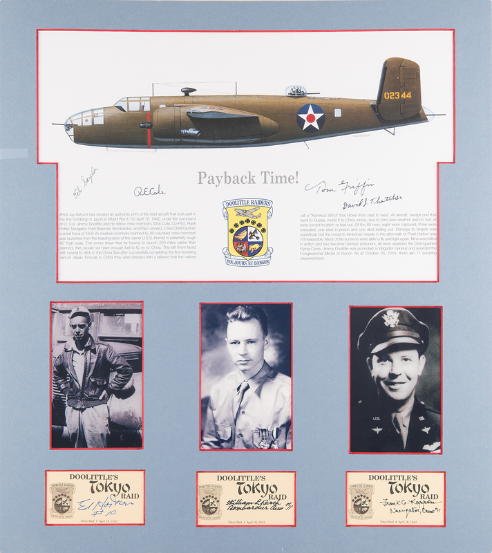 Doolittle Raiders (7) Signed Display | RR Auction