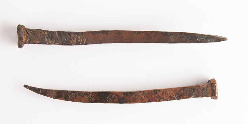 USS New Hampshire (2) Copper Shipwreck Spikes by the Paul Revere
