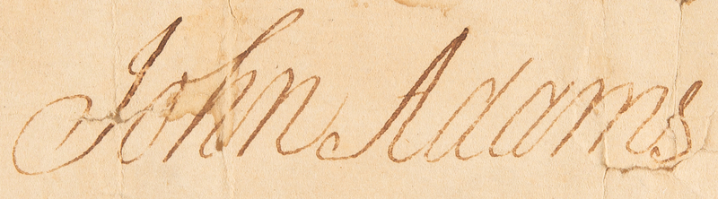 John Adams Signature as President (1799) | RR Auction