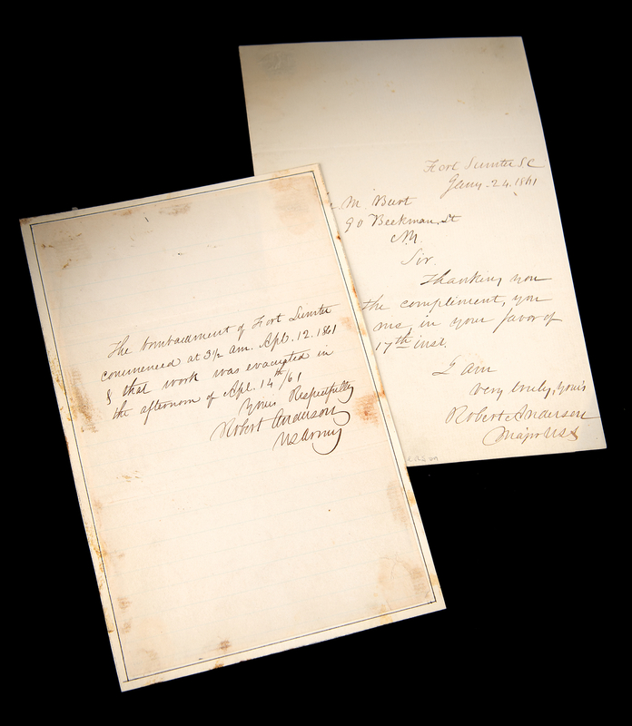 Robert Anderson Autograph Manuscript Signed and Autograph Letter