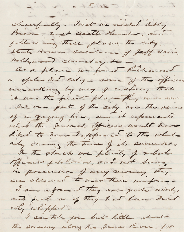 Aaron S. Oberly Autograph Letter Signed on a Union Tour of the Postwar