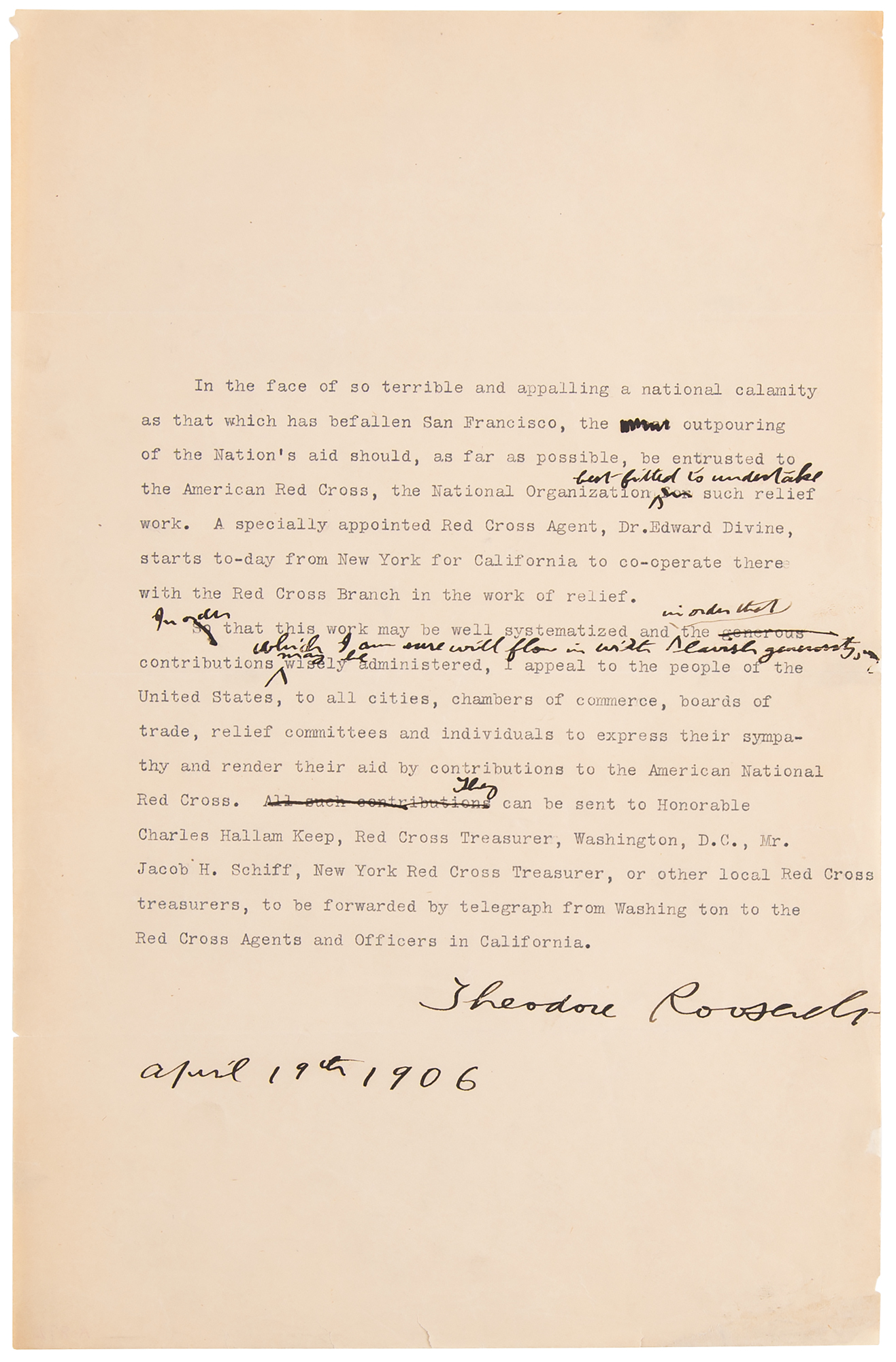 Theodore Roosevelt (2) Typed Manuscripts Signed as President on the