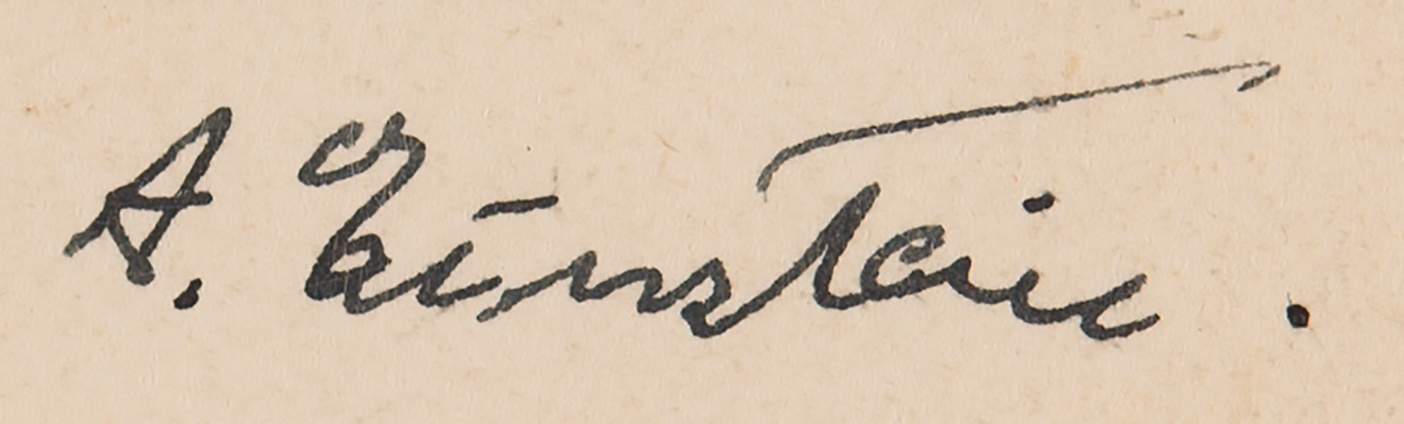 Albert Einstein Autograph Note Signed: "You can tell at first