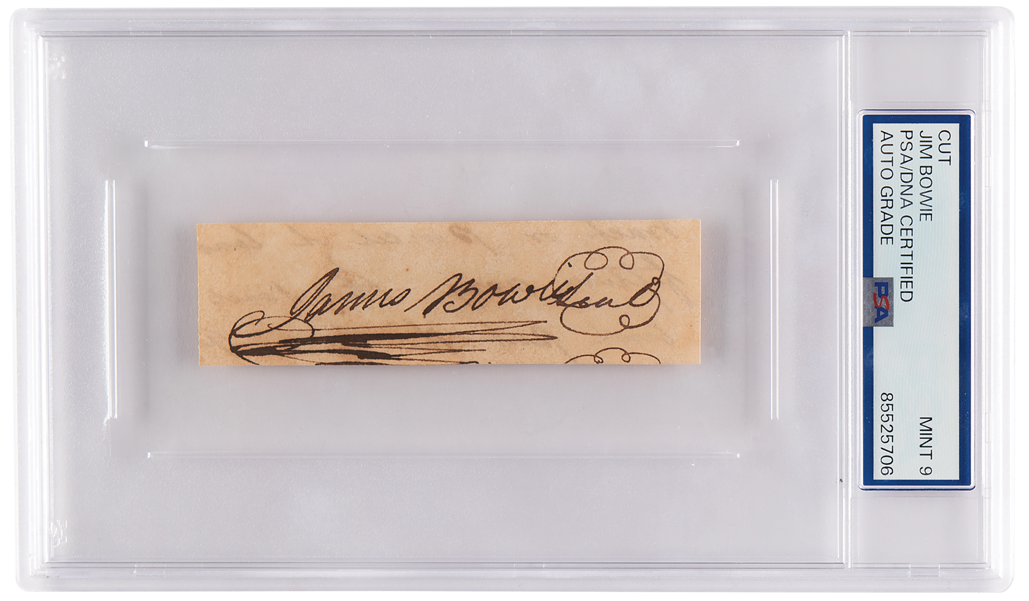 James Bowie Signature - The Famed Knife Fighter and Alamo Defender