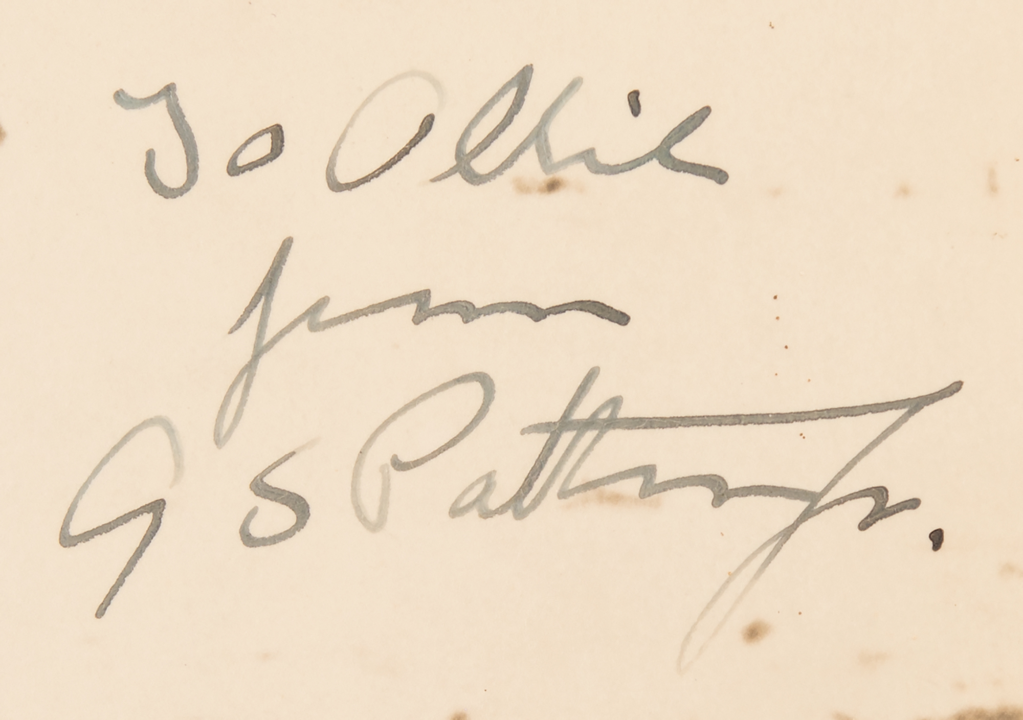 George S. Patton Signed Photograph: The Only One Known of the General