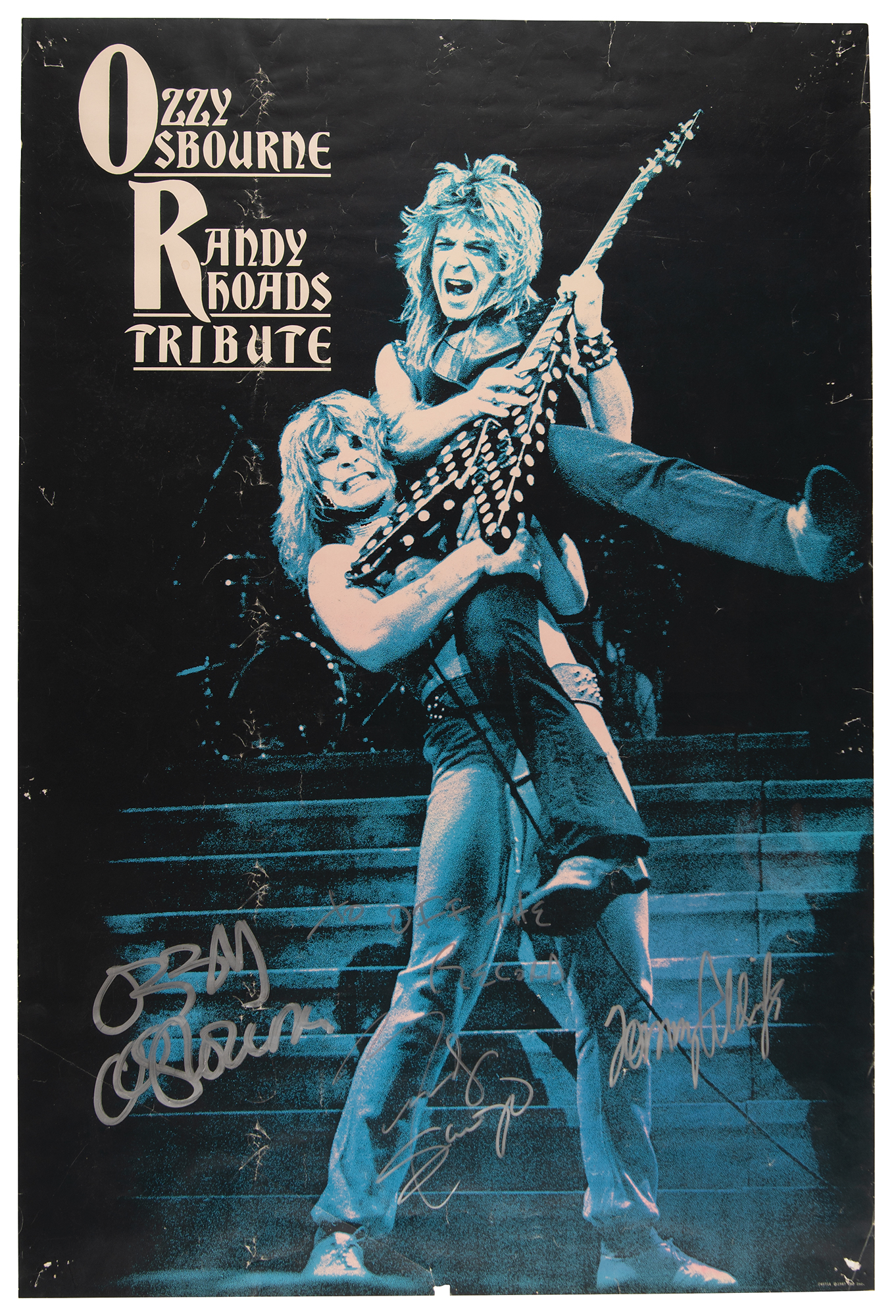 Ozzy Osbourne Signed 'Randy Rhoads Tribute' Poster (24˝ x