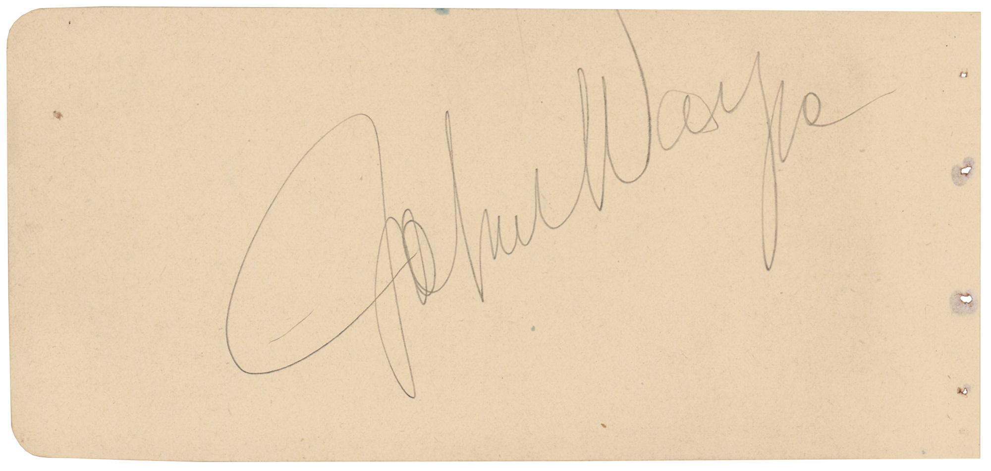 John Wayne Signature | RR Auction