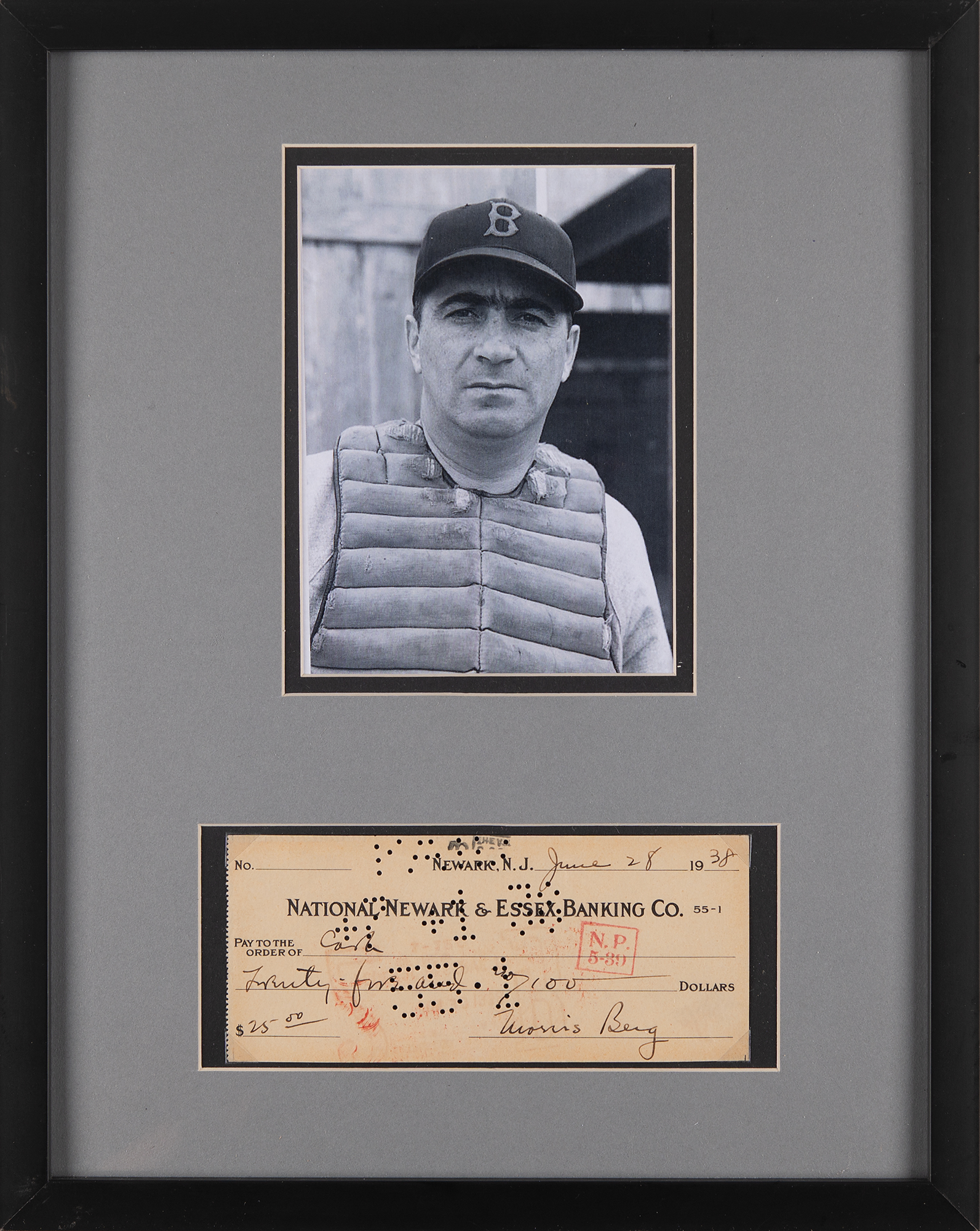 Moe Berg Signed Check | RR Auction
