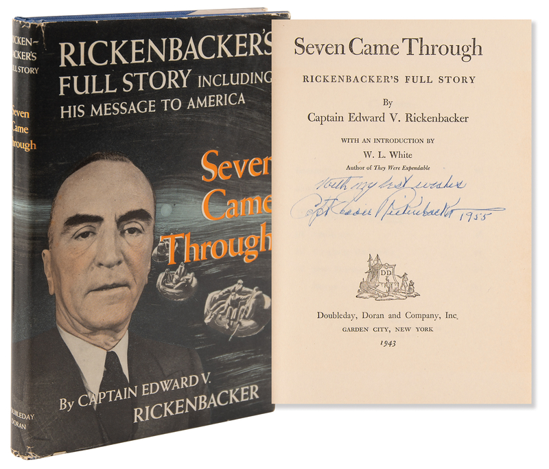 Eddie Rickenbacker Signed Book - Seven Came Through | RR Auction