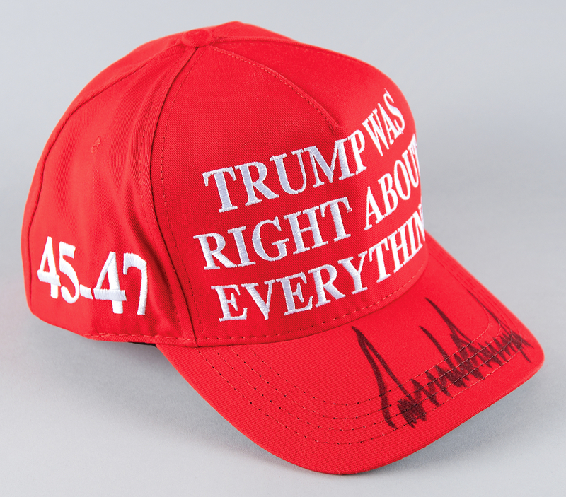 Donald Trump Signed Baseball Hat - Trump Was Right | RR Auction