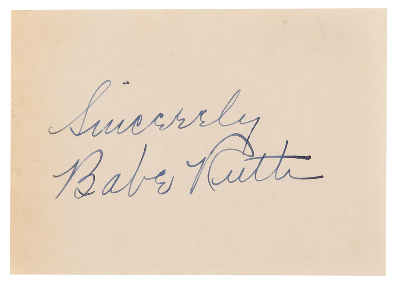 Babe Ruth Signature | RR Auction